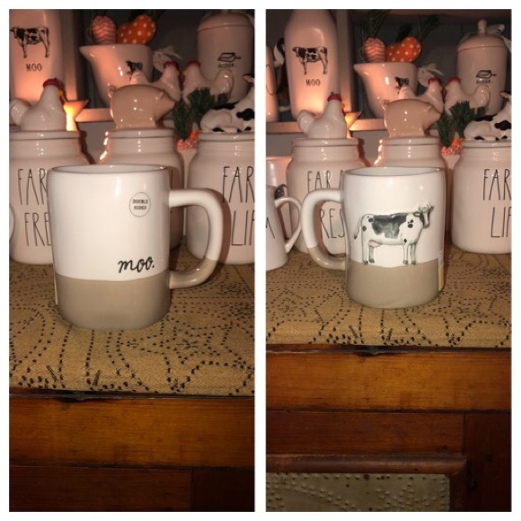 Rae Dunn | Dining | Rae Dunn Moo Double Sided Mug Raised Cow And Sand ...